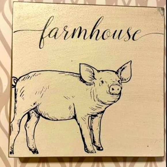 CWI | Accents | Farmhouse Block Sign Pig Only | Poshmark